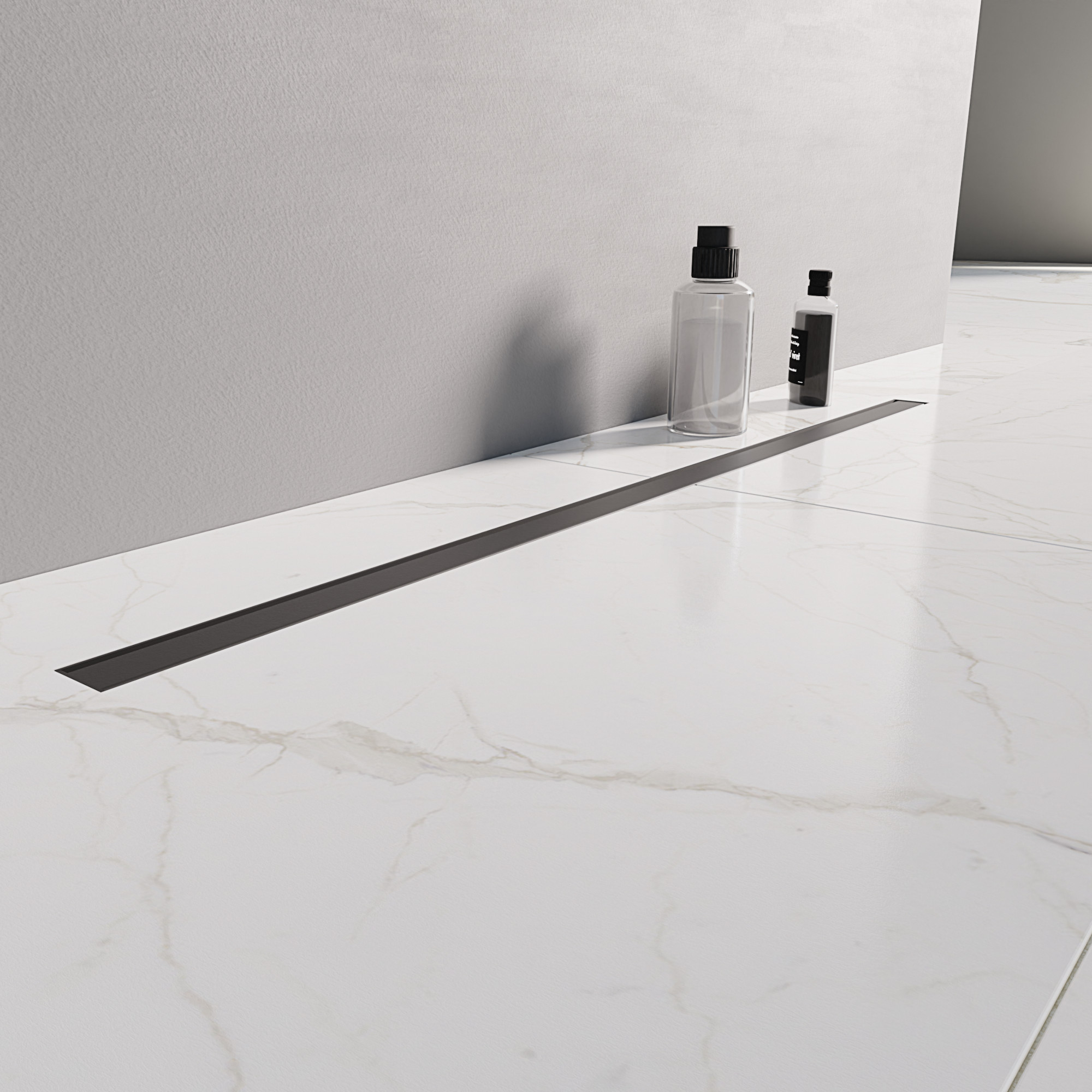 Odpływ liniowy Slim 70 czarny - Internity Home